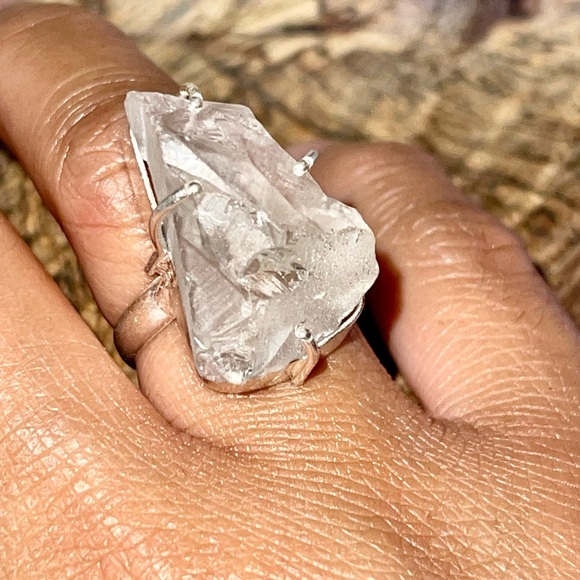 handmade & handcrafted gemstone jewelry | Jewelry | Clear Crystal Ring ...